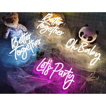 Customized Letters Neon Signs Flexible Rgb Party Supplies Happy Birthday Walls Neon Signs - Buy ...
