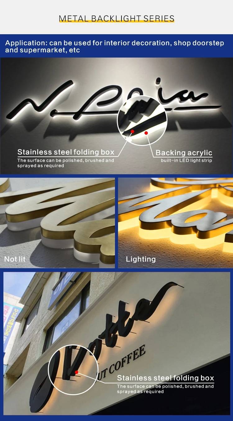 Custom 3D LED Logo Signs - Durable & Bright Solutions