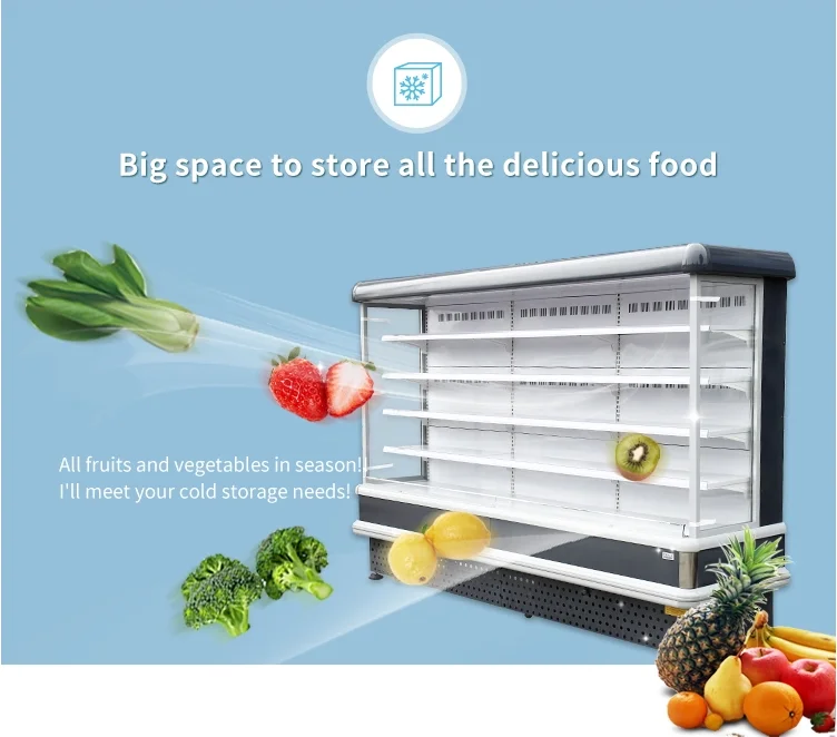 Supermarket SPM Showcase Upright Fruit and Vegetable Display Freezer ...