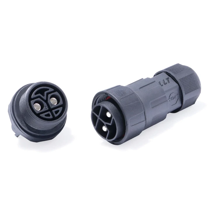 Pa66 2pin Female Panel Mount Llt Circular Electrical Waterproof M29 ...