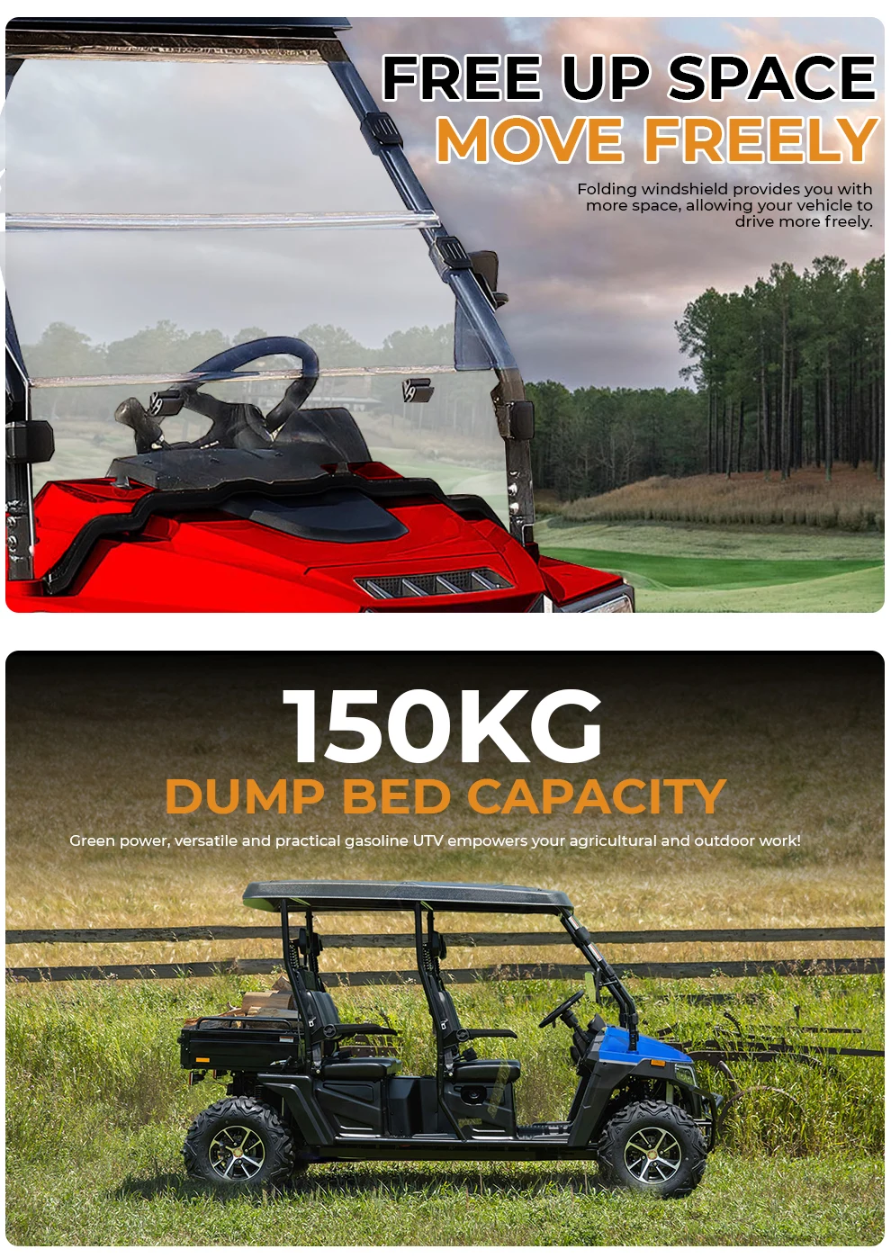 4 Wheels 4WD 4 Seater 4X4 Gasoline Powered Farm UTV| Alibaba.com