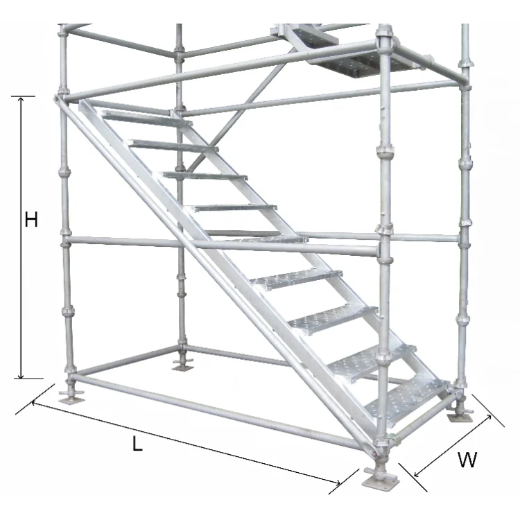 Ladder Scaffolding System Hot Dip Galvanized Scaffolding Stair Unit Cup ...