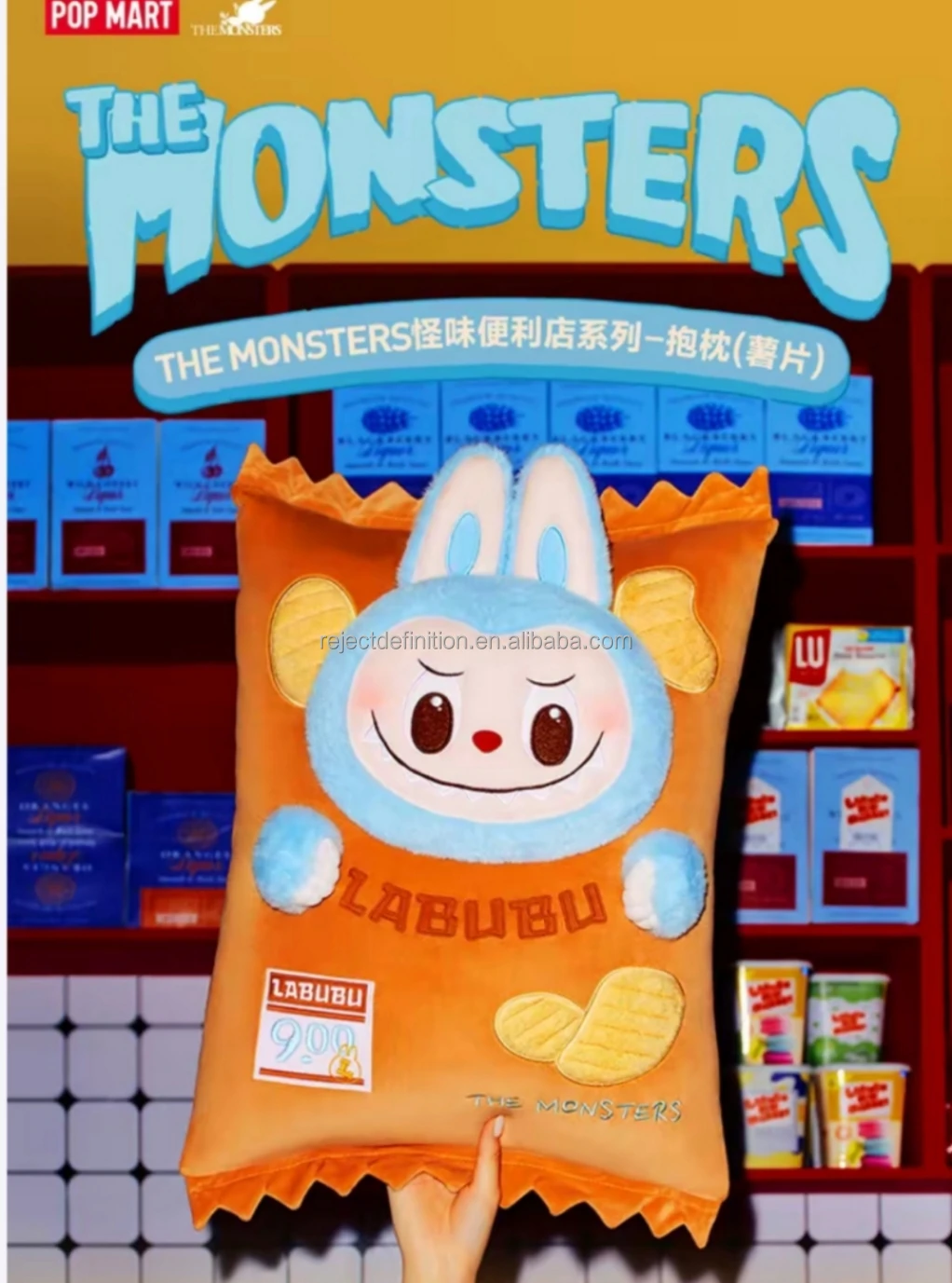 For P O P T Monsters Labubu Convenience Store Series Cute Plush Pillow ...