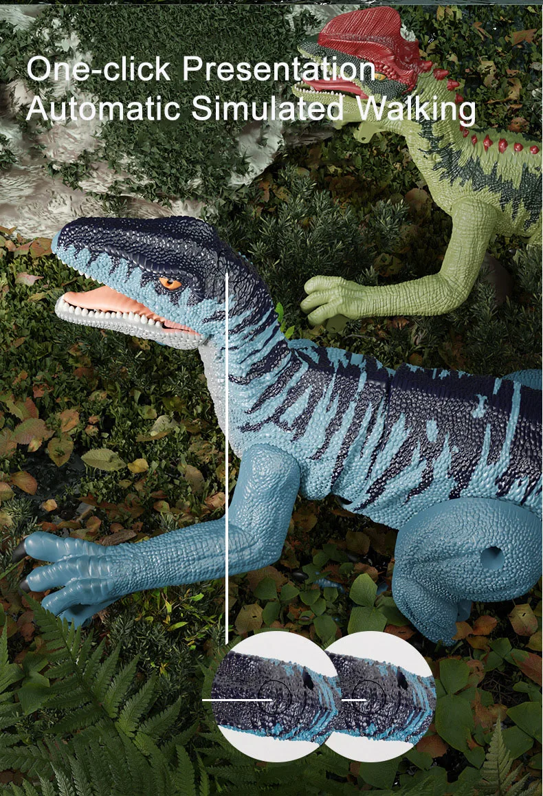 2.4g 5 Channels Jurassic Dinosaur Remote Control Toys Simulation ...