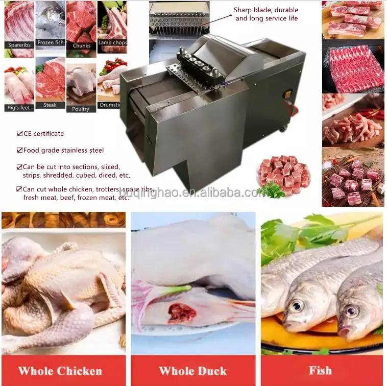 Frozen Chicken Steak Cutting Machine Chicken Cube Machine Cube Cutting ...