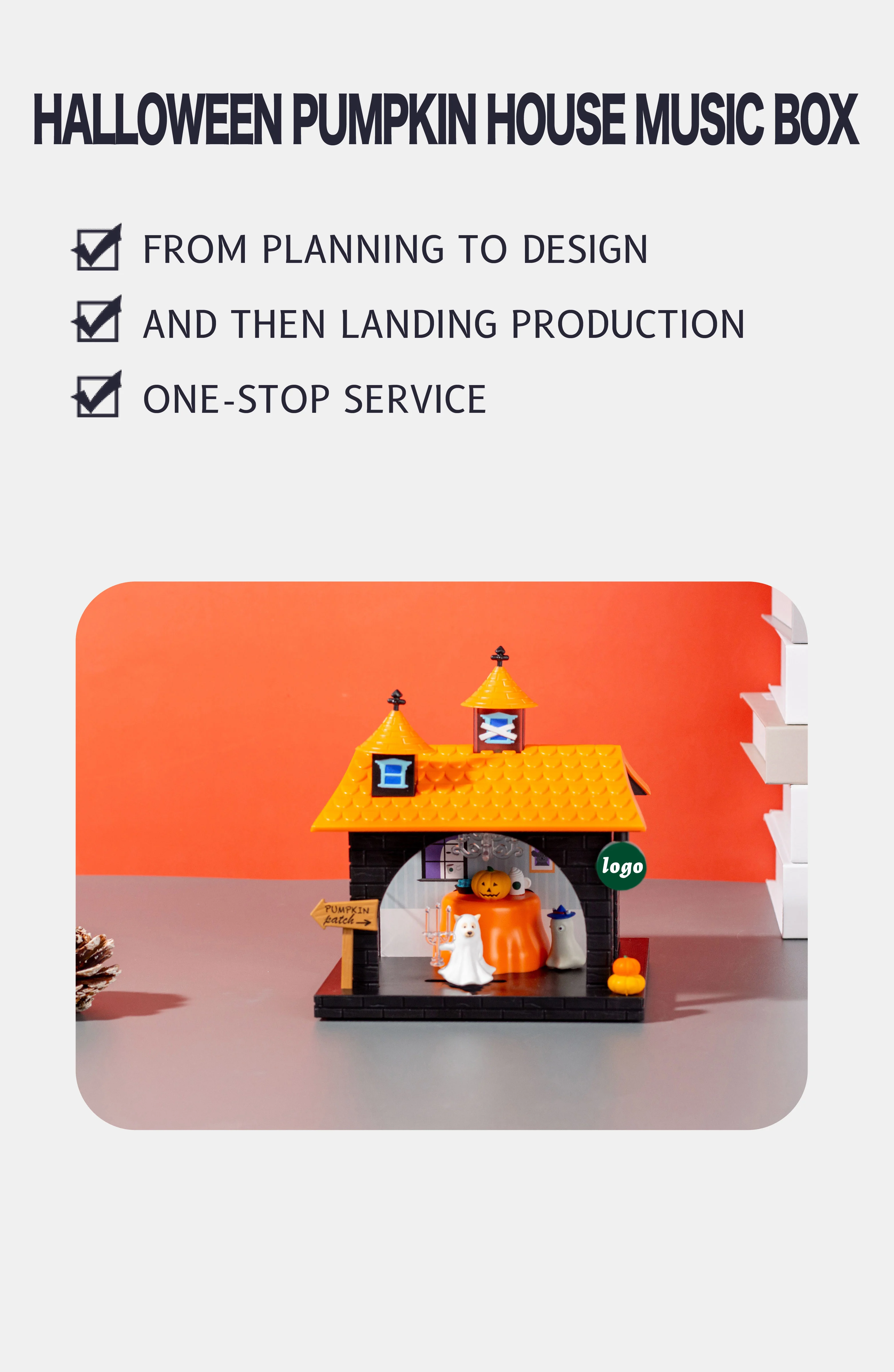 New Product Halloween Pumpkin House Music Box Unique Birthday Gift For ...