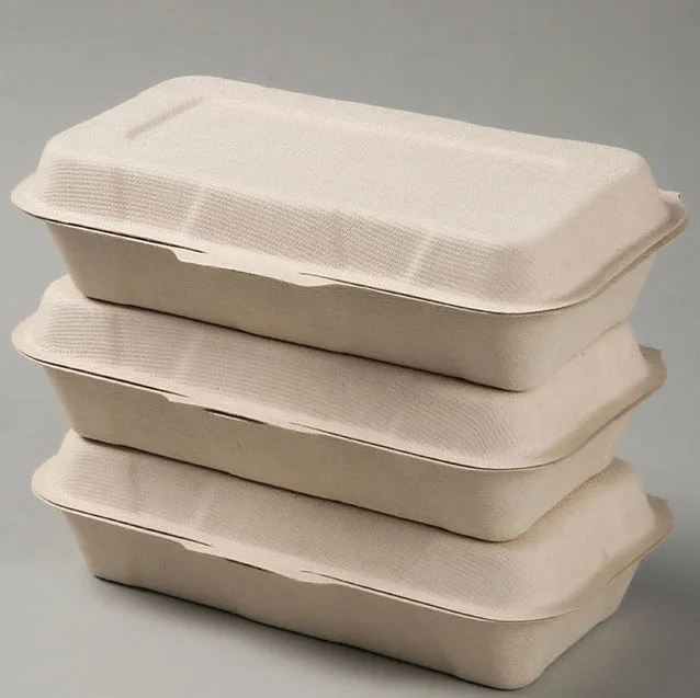 Disposable Pulp Hot Dog Packaging Box,Rectangular Meal Box ...