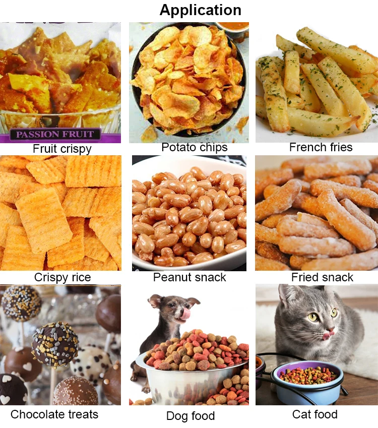 Automatic Puffed Snacks Fish Feed Pet Food Double Drum Seasoning Oil ...