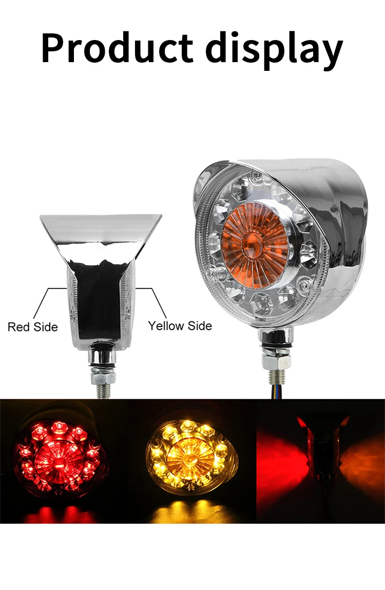Double Face Side Marker Light Yellow Red LED Turn signal Indicator 24V ...