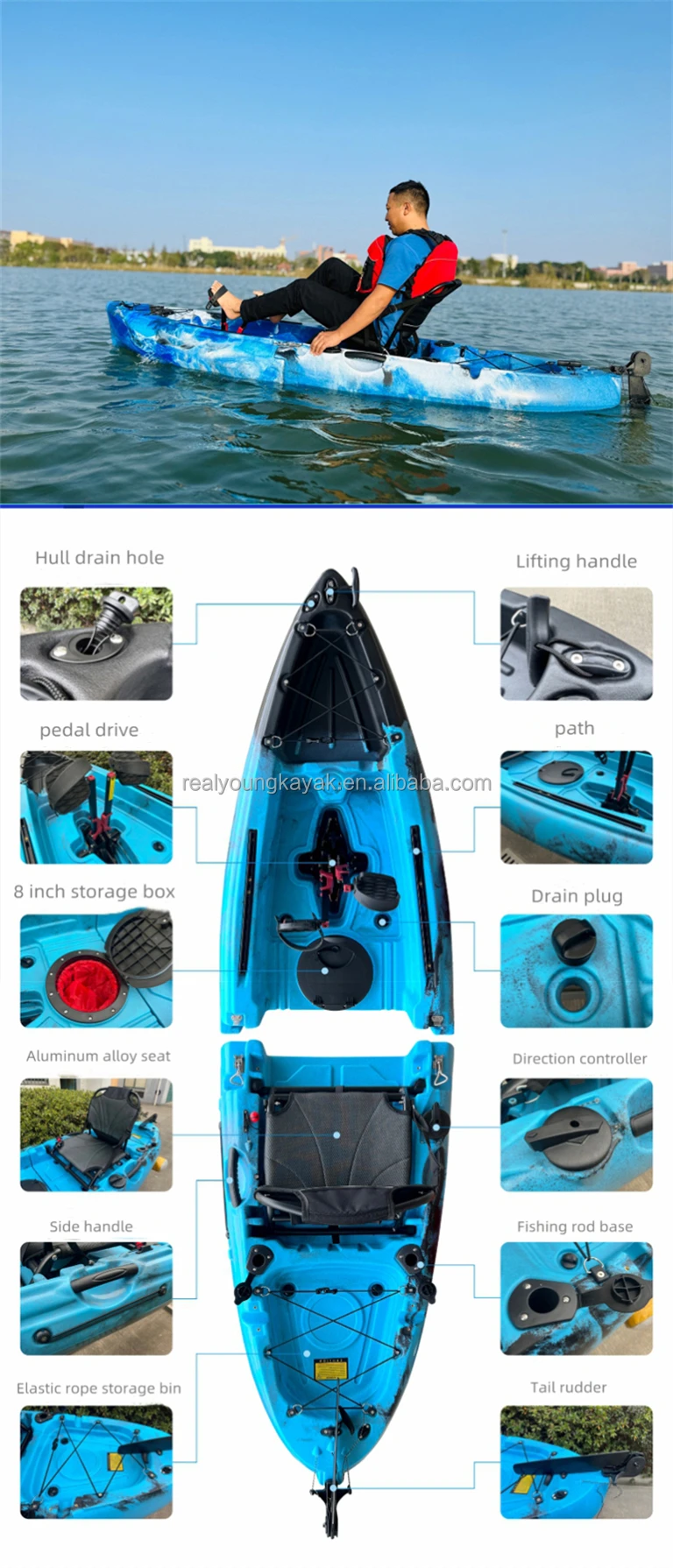 Professional 2 Person Folding Kayak - Ideal for Fishing