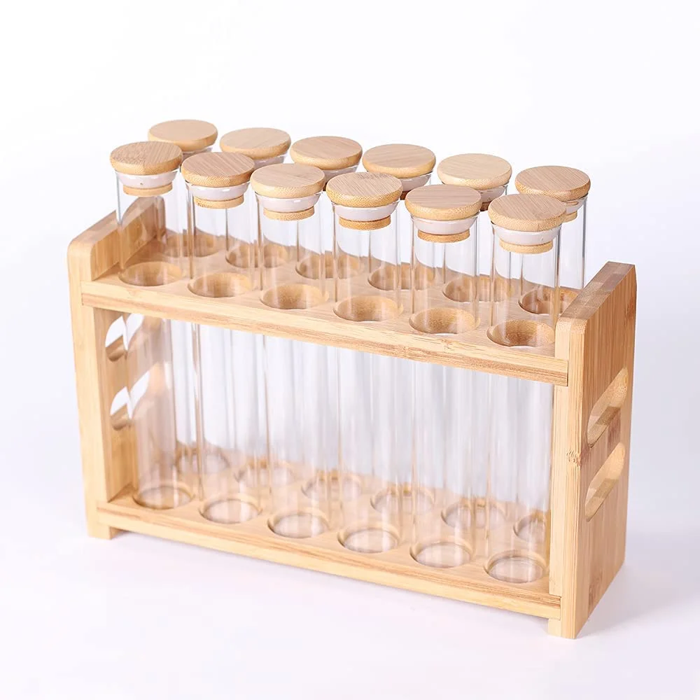 Test Tube Print Customer Logo Flat Bottom Glass With Cork For Food ...