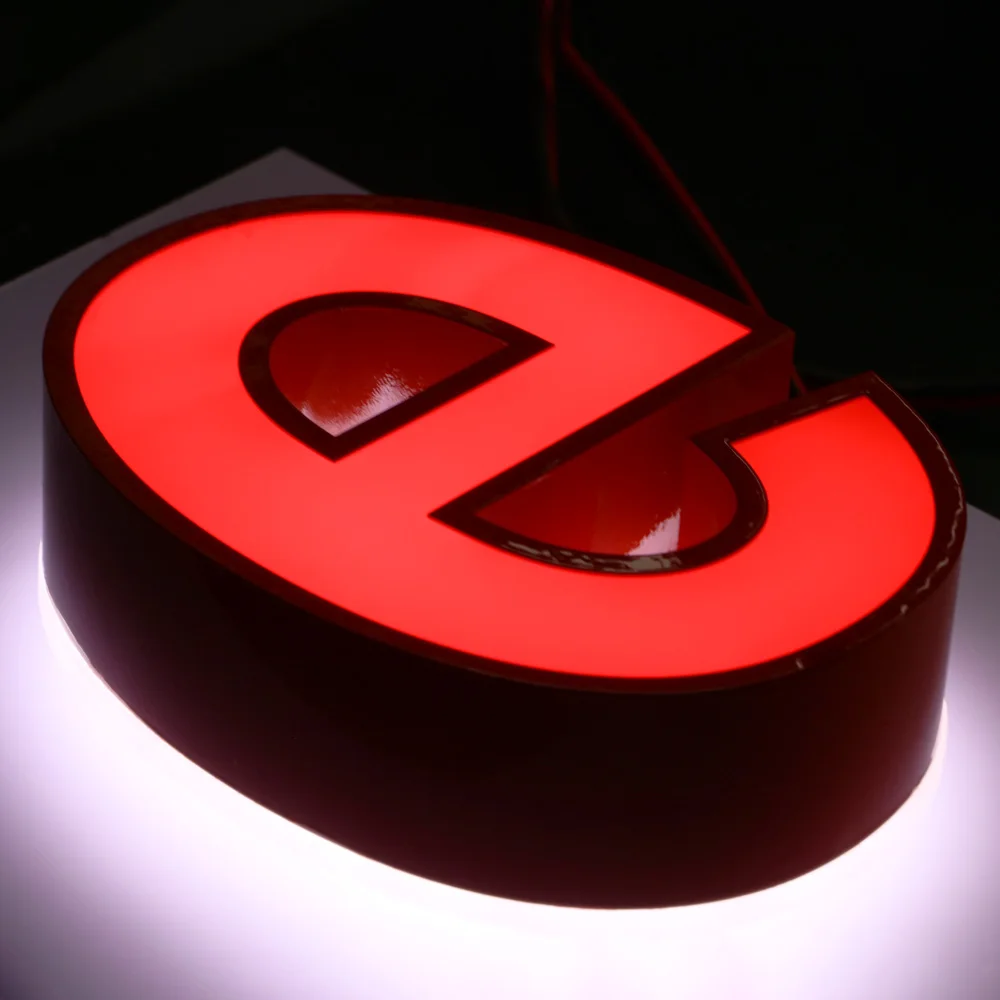 Custom LED Illuminated Shop Name Sign - Outdoor Metal Letters