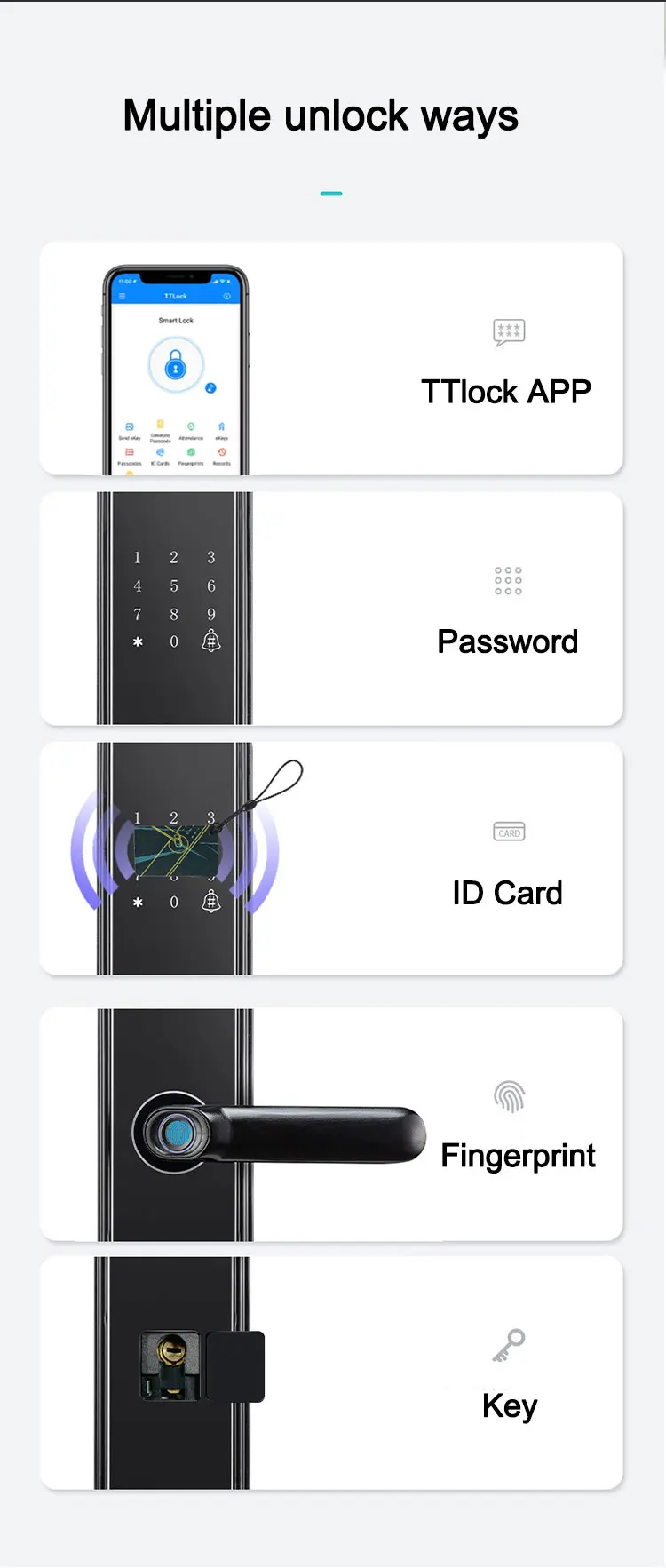 Digital Smart Door Lock Ttlock App Work With 6068 Mortise Latch Doors ...