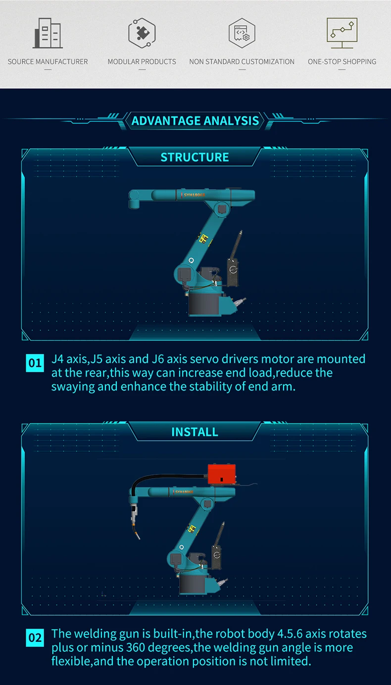 2024 New Design Of Cnc Robot Arm Automatic Welding Six Axis Robot Arm ...