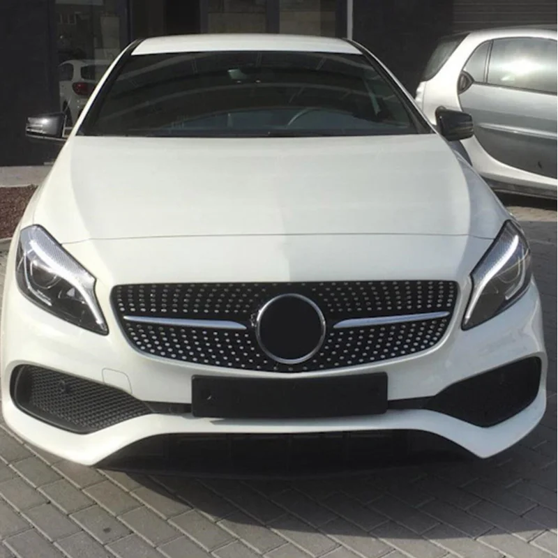 Diamond Style Front Bumper Radiator Grille Grill For Mercedes Benz A ...