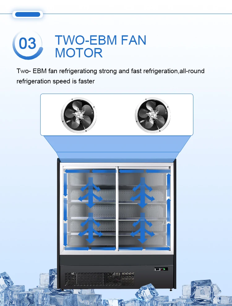 Dusung Supermarket Counter Commercial Circular Refrigerator For Fruits ...