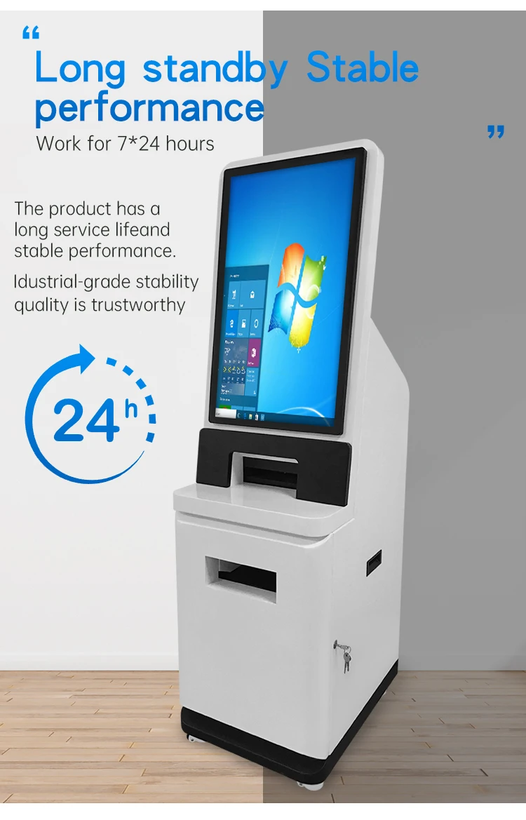 Interactive Self Service A4 Printing Kiosk with Scanning