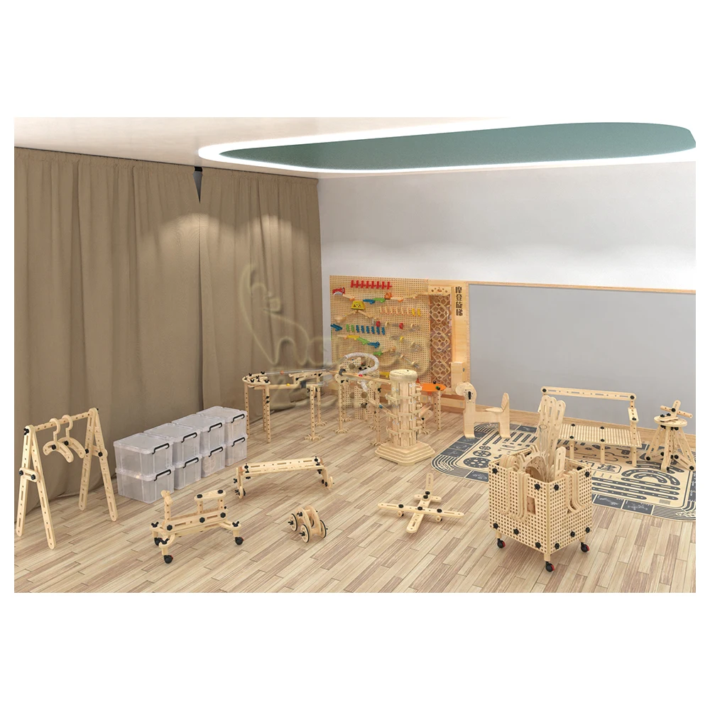 Kindergarten Customized DIY Wooden Educational Wall Panels
