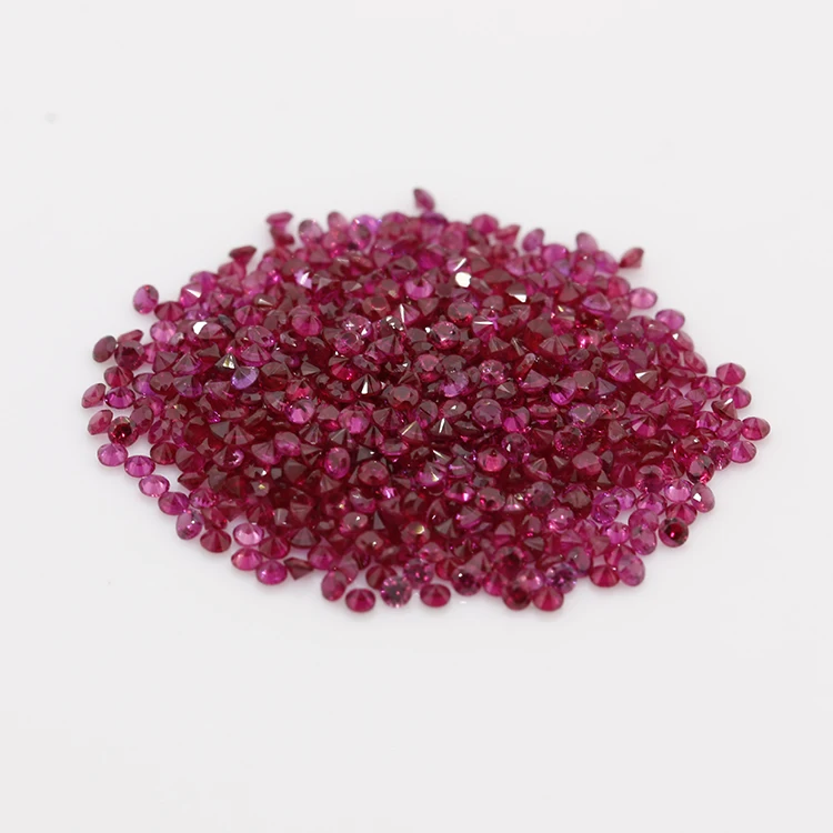 Wholesale Loose Stones Round Natural Ruby Round Cut Small Size Ruby ...