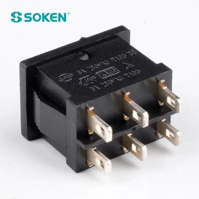 Soken T100 250vac 6a Kema Keur Rocker Switch RK2-01