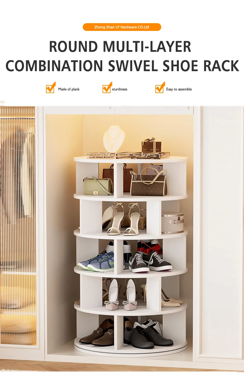 360 Rotating Shoe Rack Storage Organizer Spinning Tower Shoes Storage ...