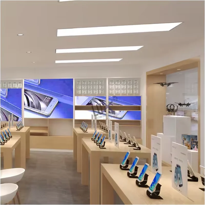 Modern Mobile Phone Shop Interior Design Electronic Display Stand ...