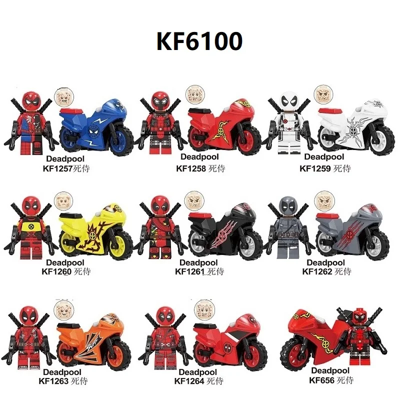 Pg8187 Super Heroes Venom Spider Dr. Doom Ghost Rider Panther Man Mini ...