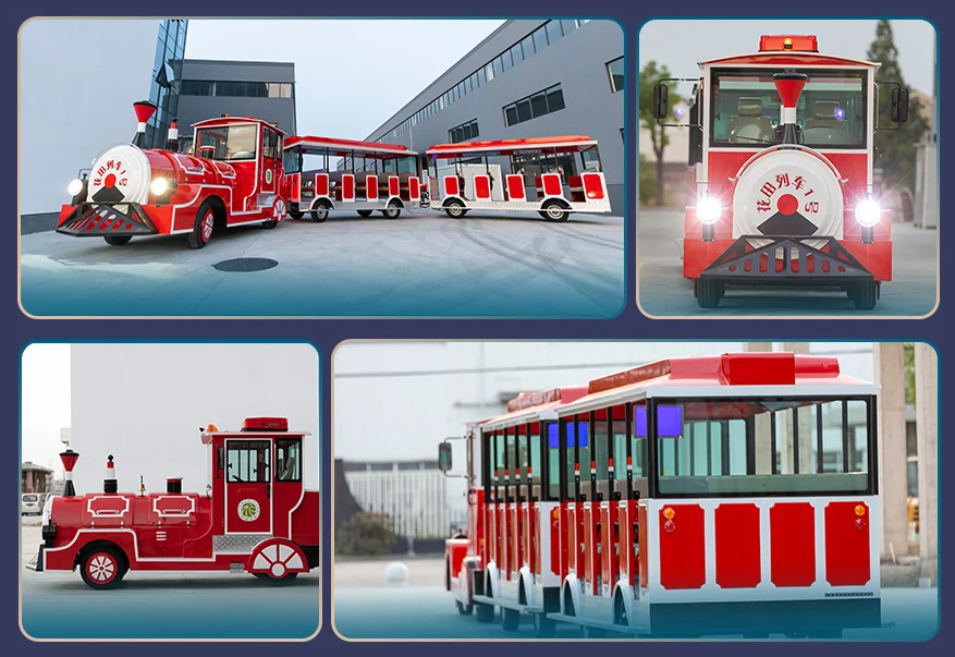 Custom Electric Vehicles Sightseeing Trackless Bus Tourist Train ...