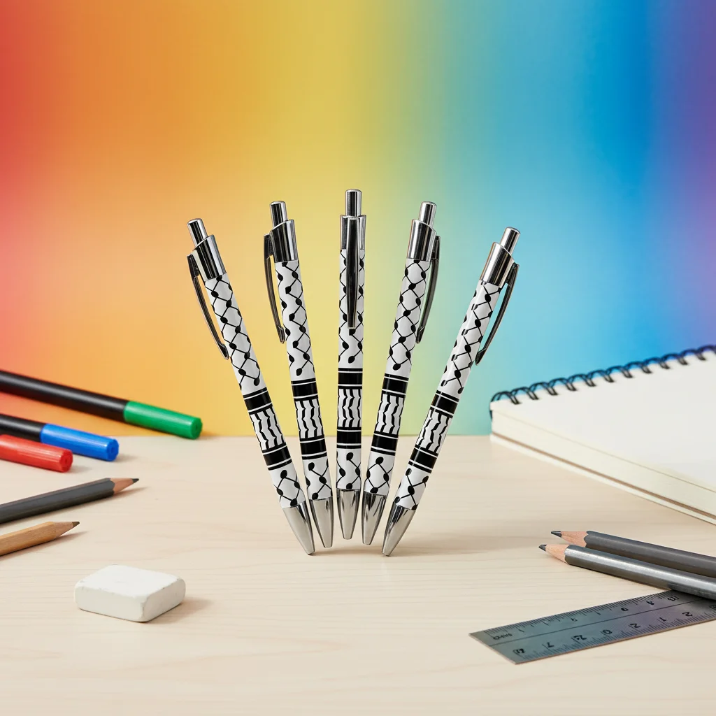 Promotional Palestine Pen | Keffiyeh Design Branded Ballpoint Pens for ...