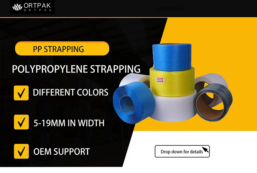 Yellow Blue Green Colorful Good Tension Plastic Packing Pp Strap - Buy ...