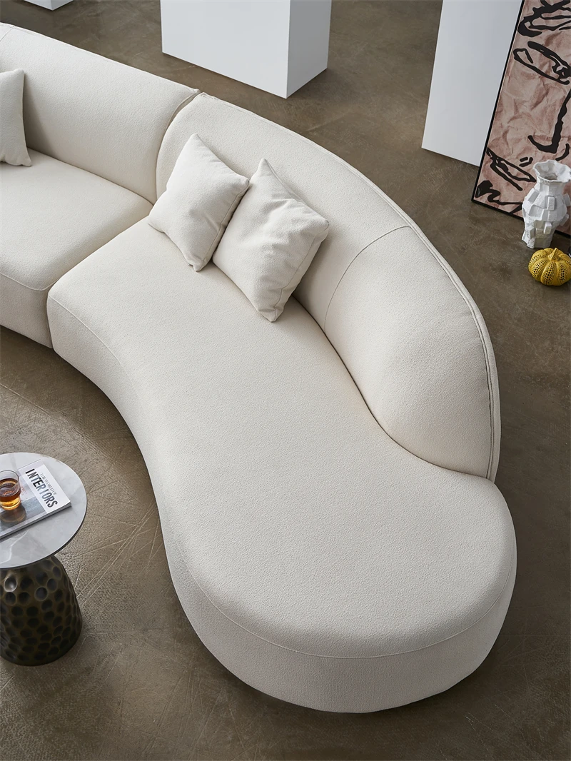 Modern Curved Sectional Sofa - Luxury Living Room Furniture