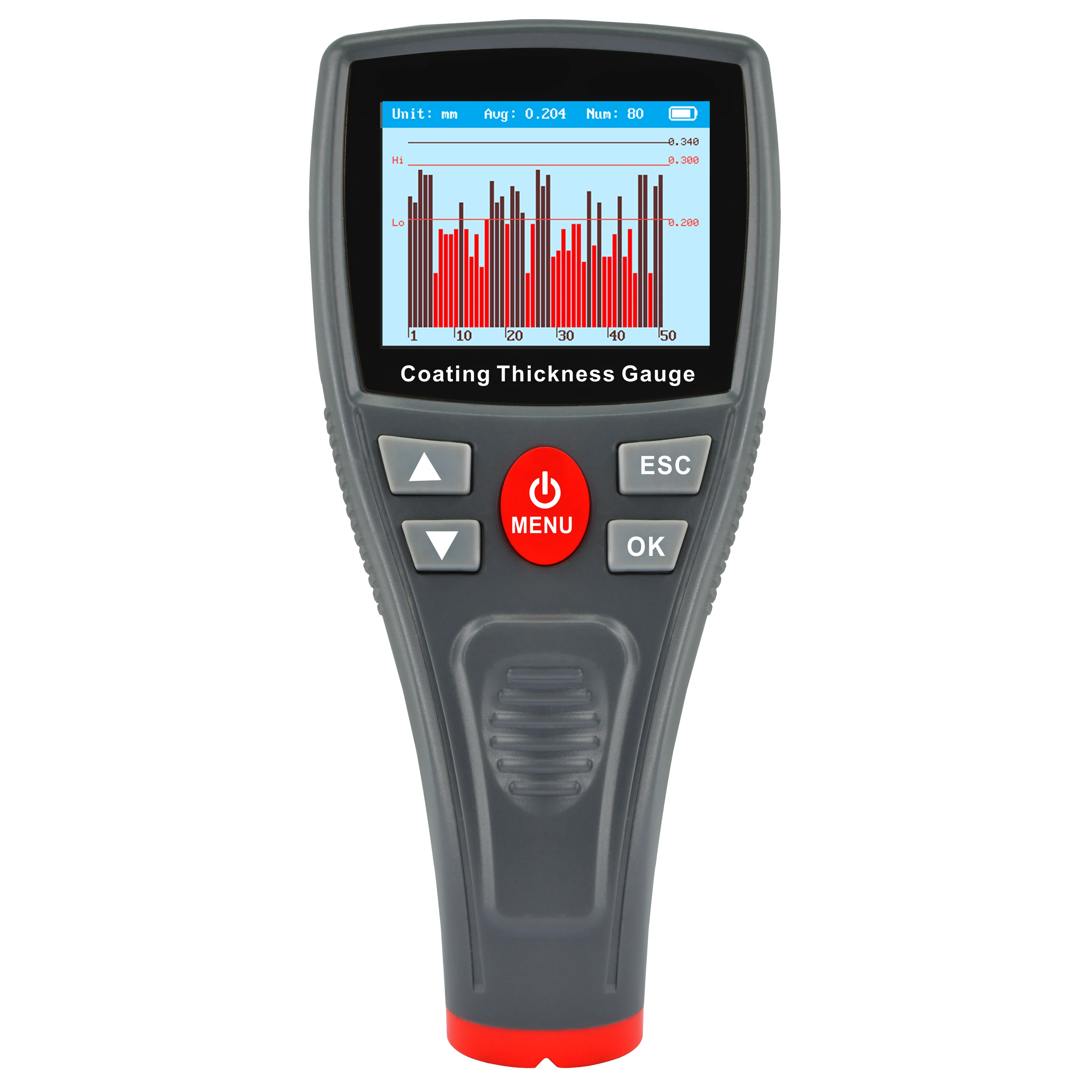 Coating Thickness Gauge 0-1500 Micron Car Paint Film Thickness Tester ...