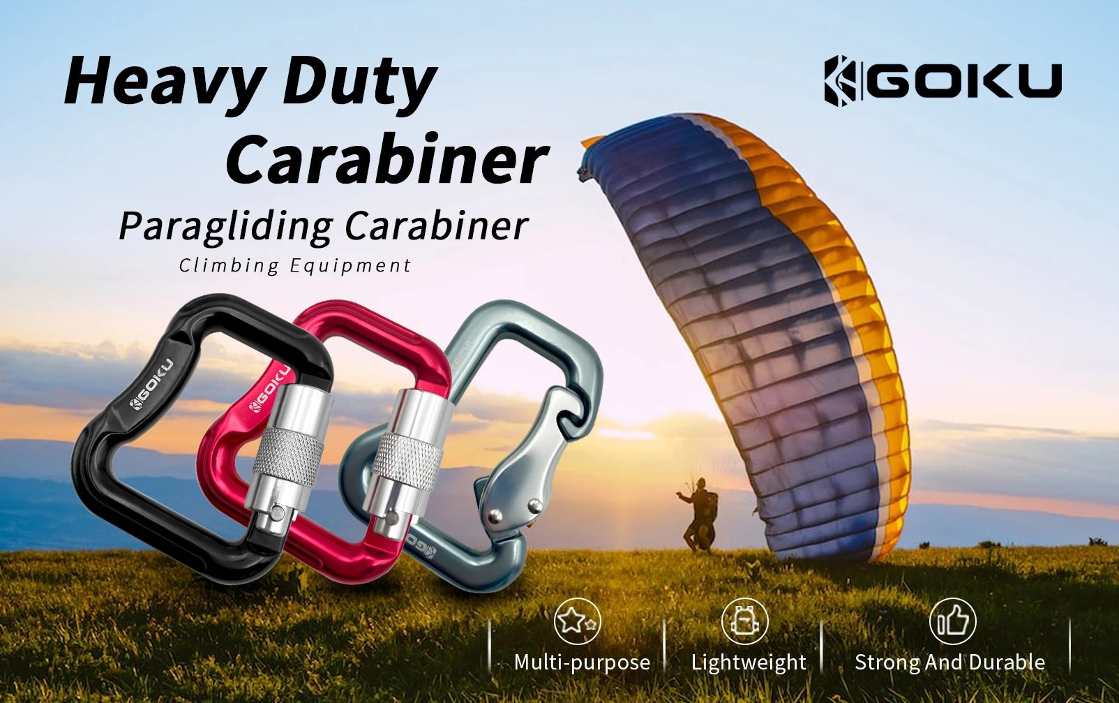 Outdoor Safety Rock Climbing Equipment Master Hook 20kn Paragliding ...