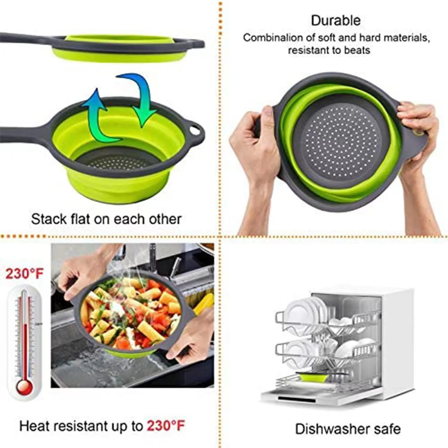 Eco-friendly Folding Vegetable Strainer - Durable & Versatile