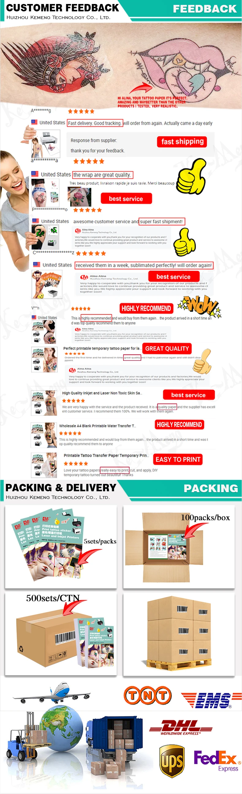 Бумага для татуировок KE MENG WS, 5 комплектов | AliExpress