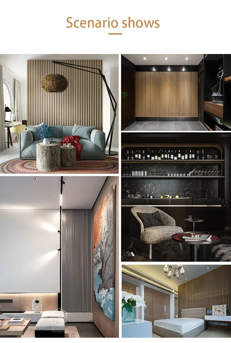 Wood Alternative Wpc Wall Panel Wall Panel With Wooden Grain Fluted ...