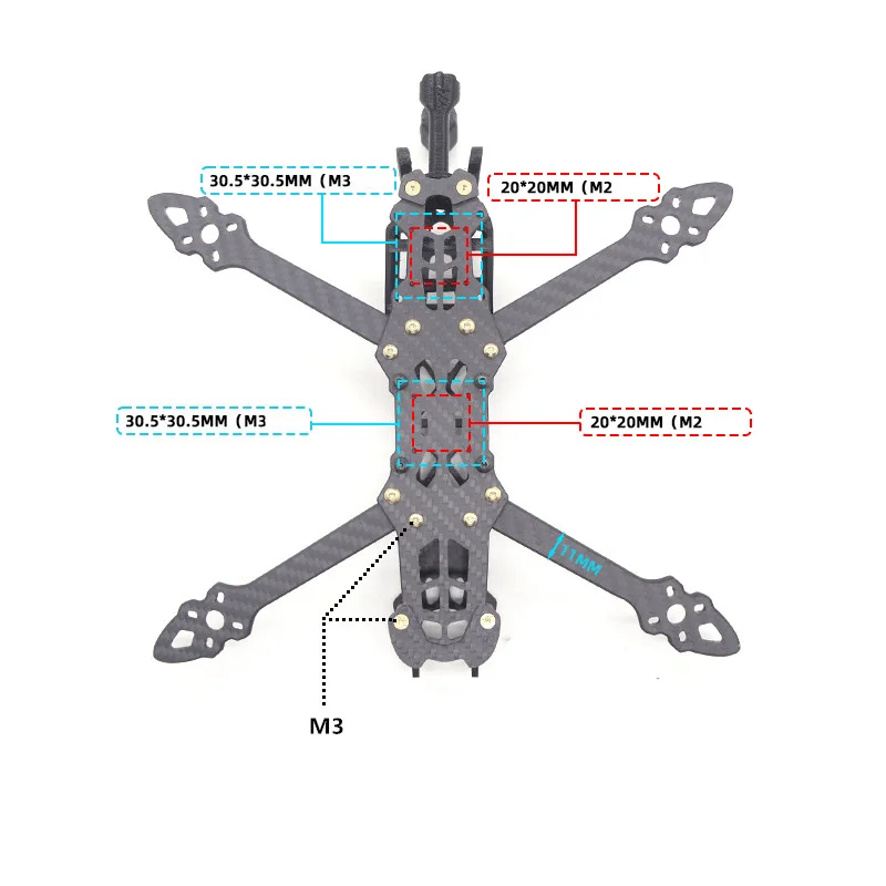 HSKRC MAK4 HD Quadcopter Frame - Carbon Fiber FPV Racing Drone