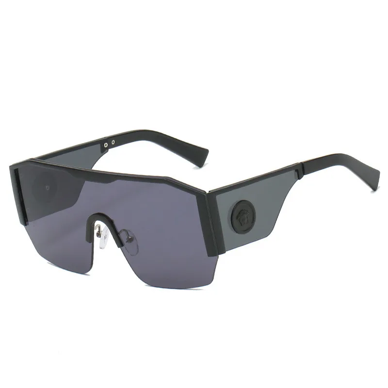 Black Oversized Eyewear Glasses Metal Frame Big Frame Shades Luxury ...