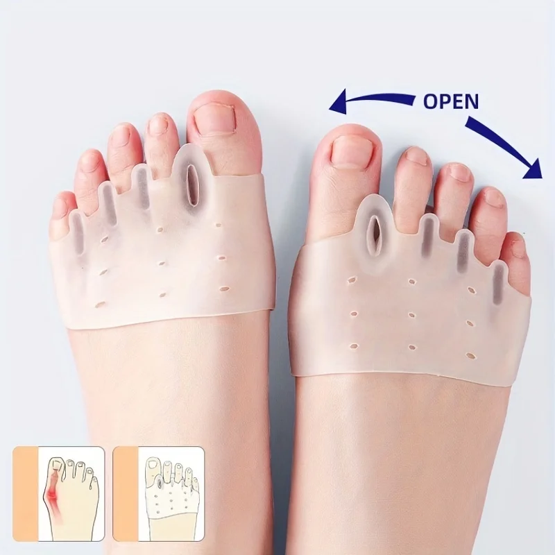 Corrects Bunions Hammer Toes Silicone Splint Sleeves Comfortable Soft ...