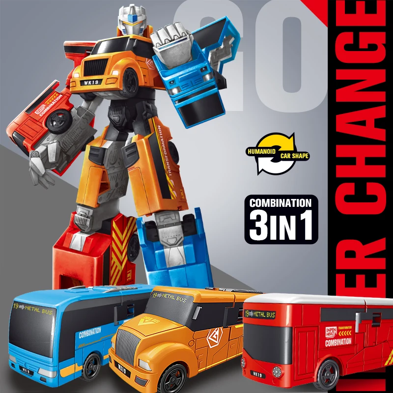 Transforming Bus To Robot Toys High Quality Transformed Toys Plastic ...