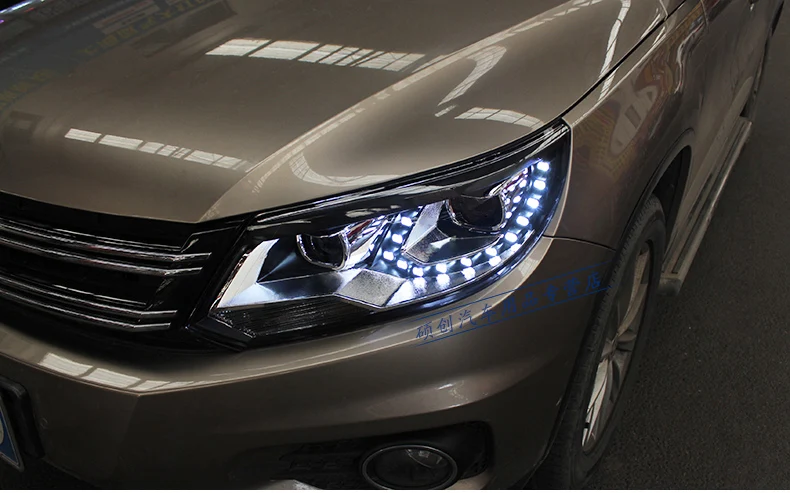 Headlights For Vw Tiguan 2013-2016 Fog Lights Daytime Running Lights ...