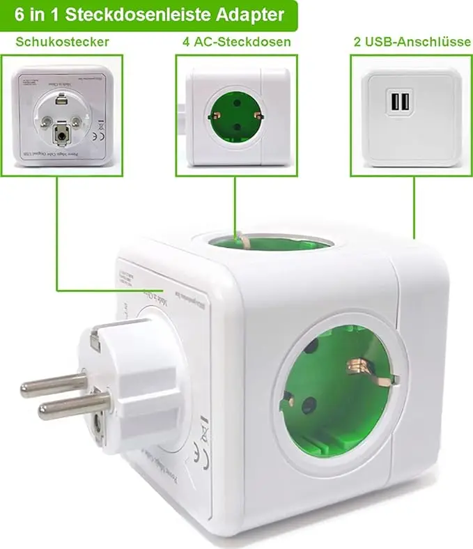 Alibaba.com: 6-in-1 socket adapter plug, multi EU socket power strip ...
