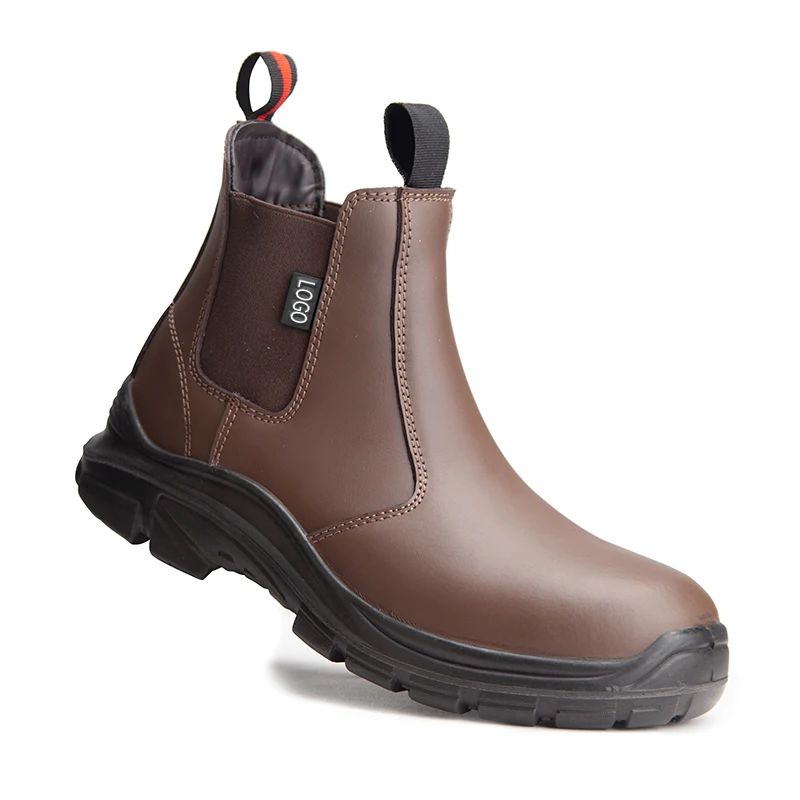 Custom Logo Safeti Shoe S3 GENUINE LEATHER Mens Steel Toe Work Boots ...