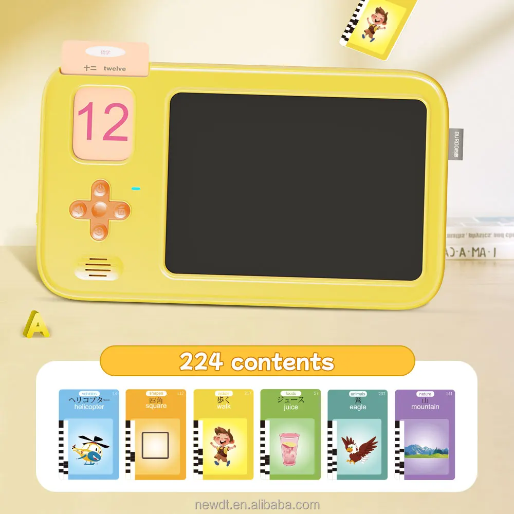 224 Cards Talking Flash LCD Drawing Tablet for Kids Includes Drawing ...