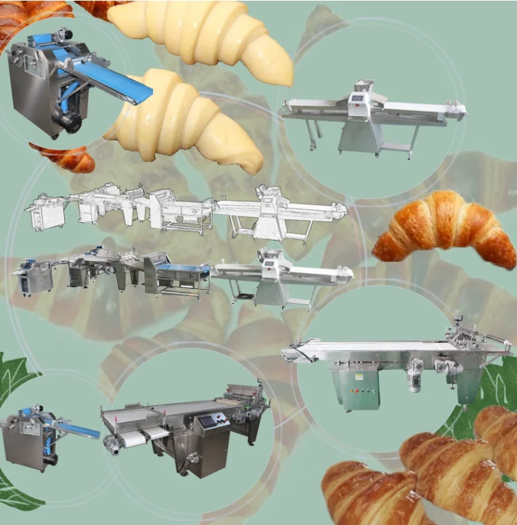 Bakery Croissant Cutter Roller Fully Automatic Croissant Making Machine ...