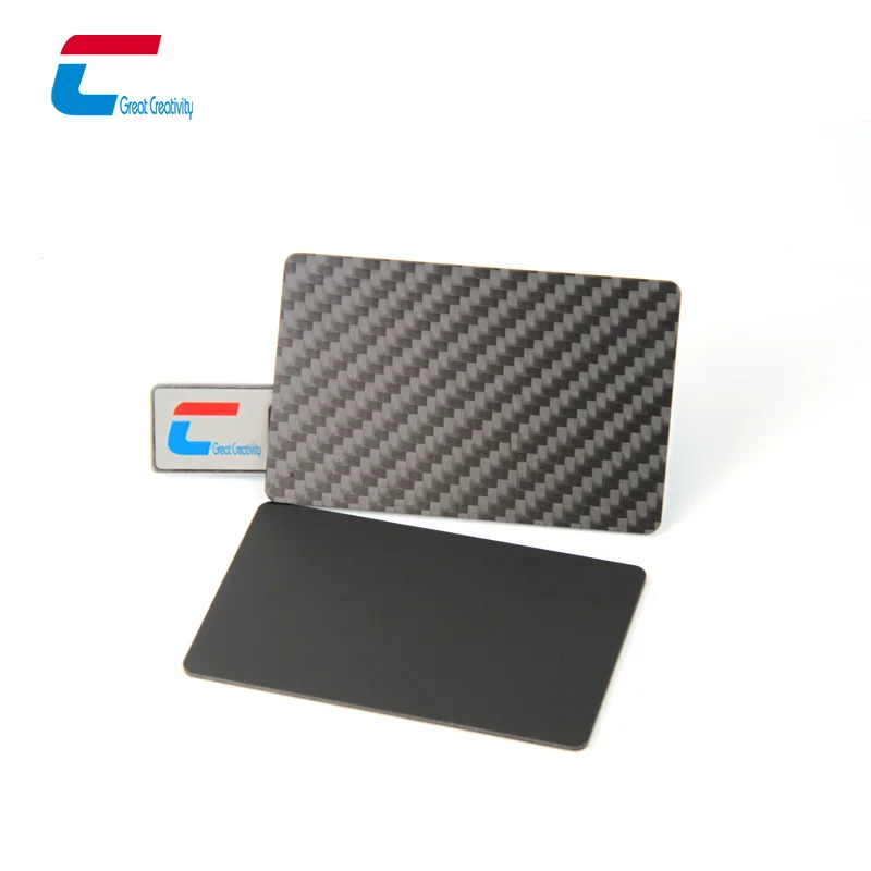 Custom Programmable Black Carbon Fiber RFID Business Card