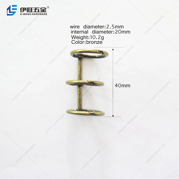 Bronze 40mm 3 Ring Binder Desk Calendar Ring For File Magazine - Buy 3 ...
