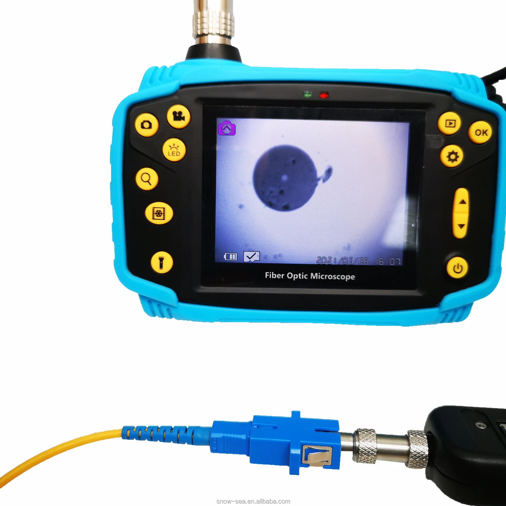 Handheld Video Optical Microscope for Fiber End Face Inspection
