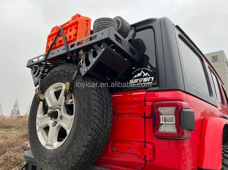 Universal Spare Tire Mount Cargo Basket Storage Compatible With 32 ...