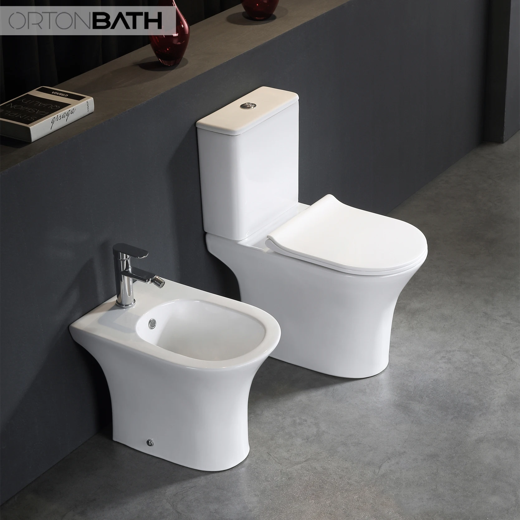 Ortonbath Dual Flush Toilet,Uf Soft Closing Seat,Toilets For Bathrooms ...